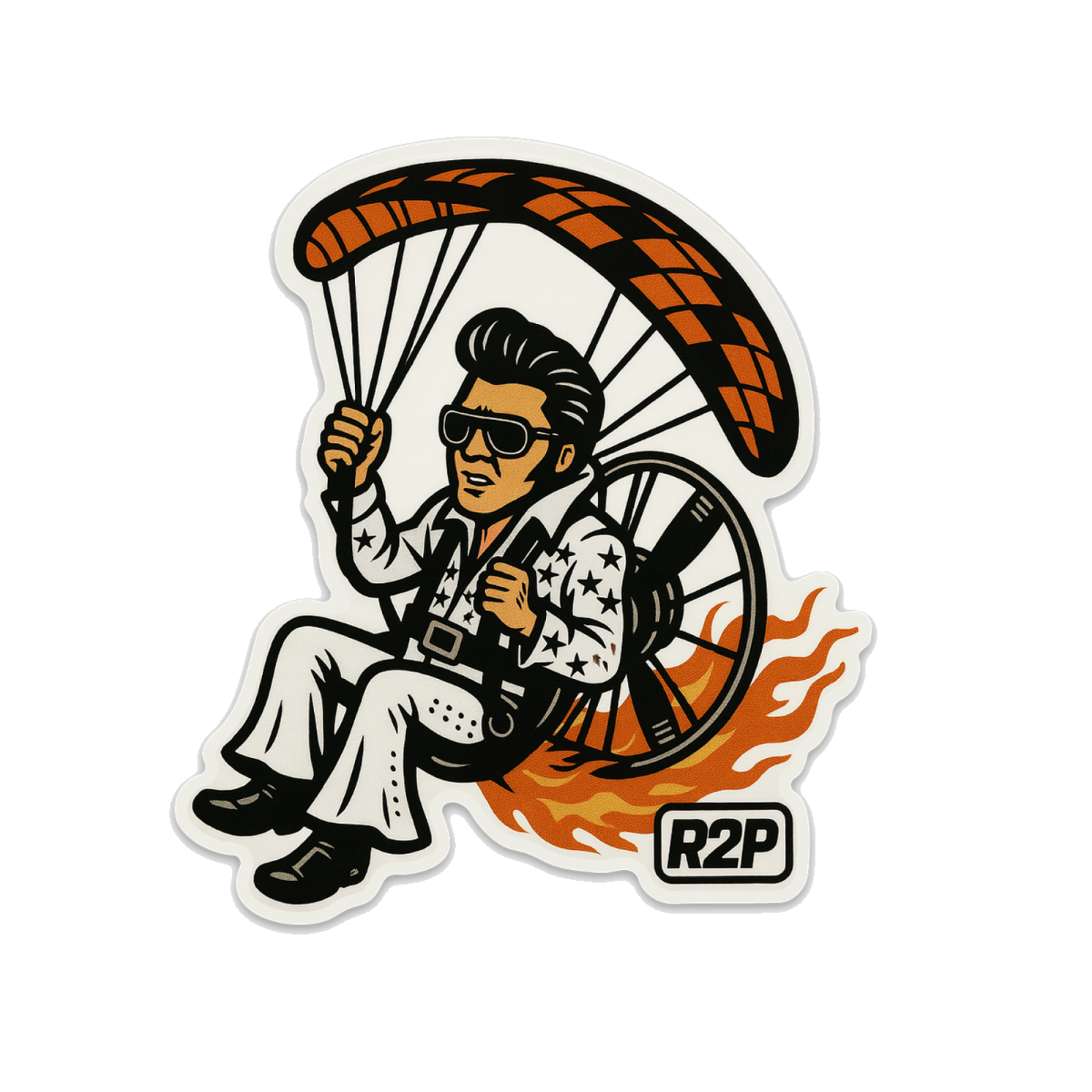 Fun Sticker - Flying Elvis – Ready2Paramotor
